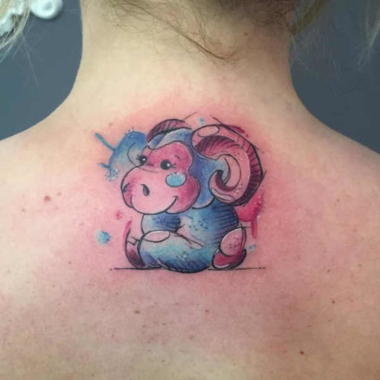 Tatuaże ze znakami zodiaku: baran – znaczenie, historia, 40 zdjęć