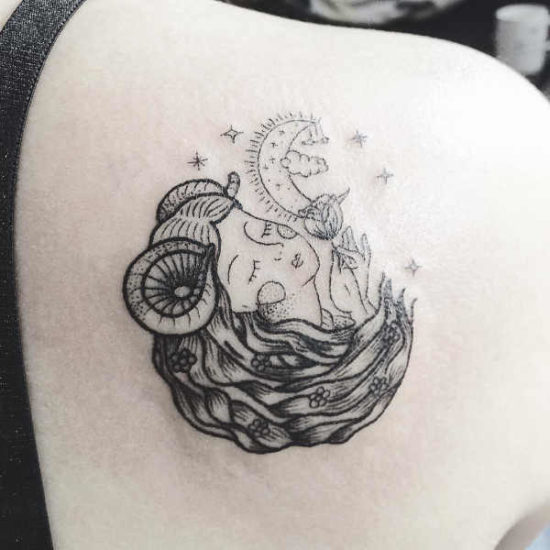 Tatuaże ze znakami zodiaku: baran – znaczenie, historia, 40 zdjęć